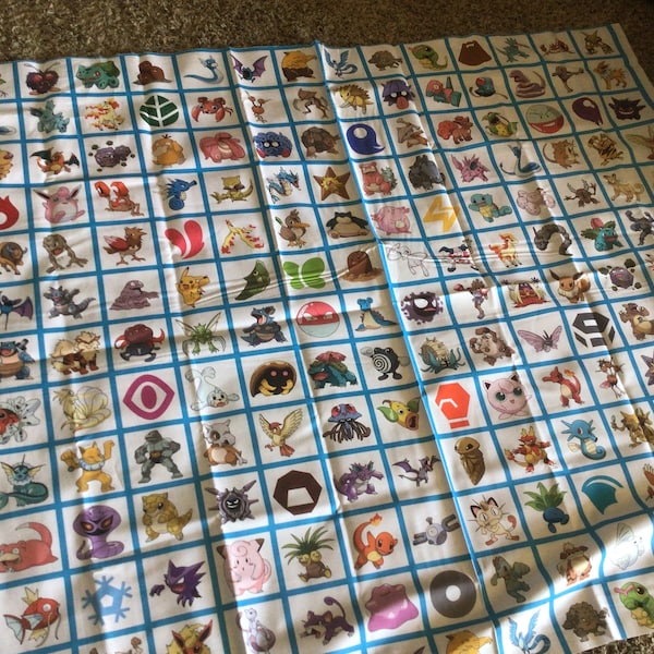 Pokemon - Multi Grid Characters From Robert Kaufman - Etsy