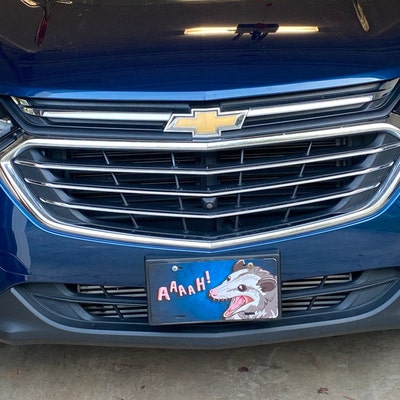 Funny Possum License Plate Screaming Possum License Plate Possum Front ...