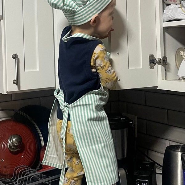 Kids Apron & Chef Hat Sewing Pattern, Easy Level, PDF Sewing Guide ...