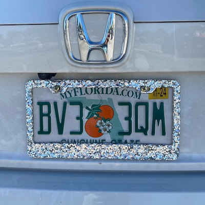 Custom Mirror purple License Plate Car Tag - Etsy