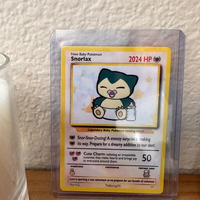Pokemon Pregnancy Card Pikachu and Charmander Design Custom Pokemon ...