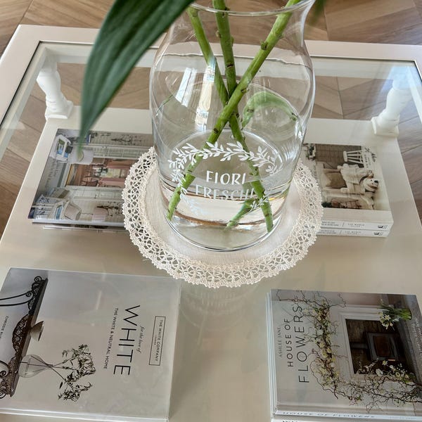 Off White Linen Lace Dresser Scarf Narrow Rectangle Doily Table Runner ...