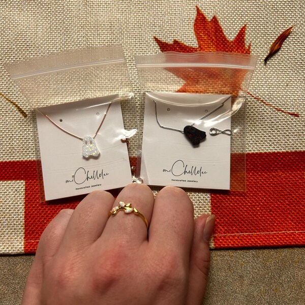 Ghost Opal Necklace, Fire Opal Specter Necklace, White and Black Opal ...