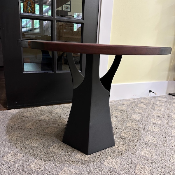 Metal Dining Table Base, Pedestal Base | Handmade Furniture Legs, DIY ...