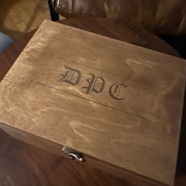 Personalized Wooden Box With Engraved Name, Custom Keepsake Box ...