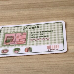 ID Card Aesthetic Vinyl Sticker Waterproof Waterbottle - Etsy