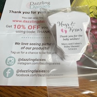 Hugs and Kisses Baby Shower Tags, Hugs and Kisses Thank You for the ...