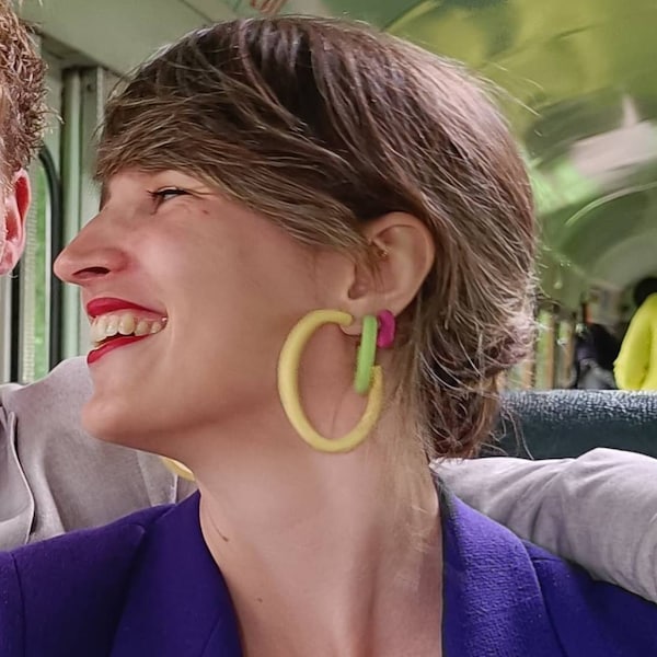 Emmy Polymer Clay Earrings Handmade Earrings Statement Earrings ...