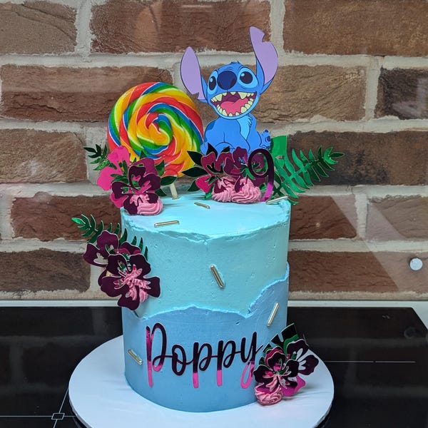 Stitch Cake Topper Set - Etsy UK