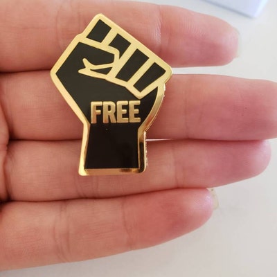 Freedom Fist Lapel Pin Hard Enamel - Etsy
