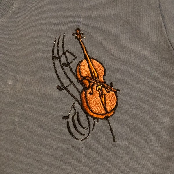 Cello and Music - Machine Embroidery Design - Etsy