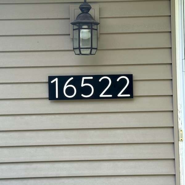 House Numbers Sign Vertical | House Number Sign White | House Warming ...