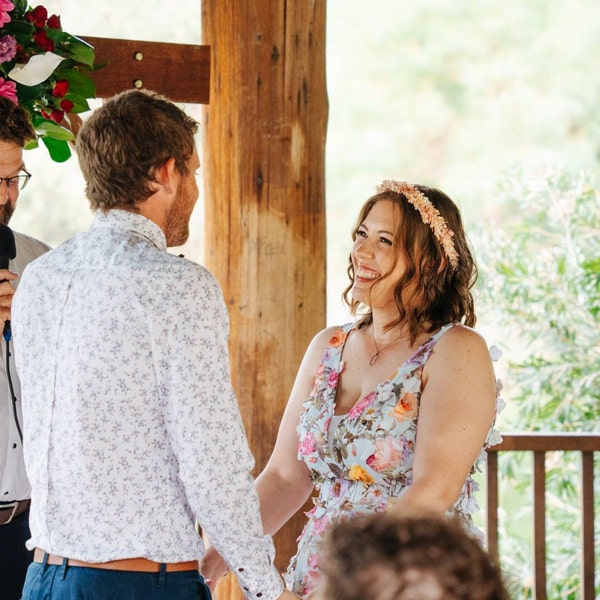 Wildflower Dried Flower Arrangement, Mauve Pink Tea Tree Whimsical ...