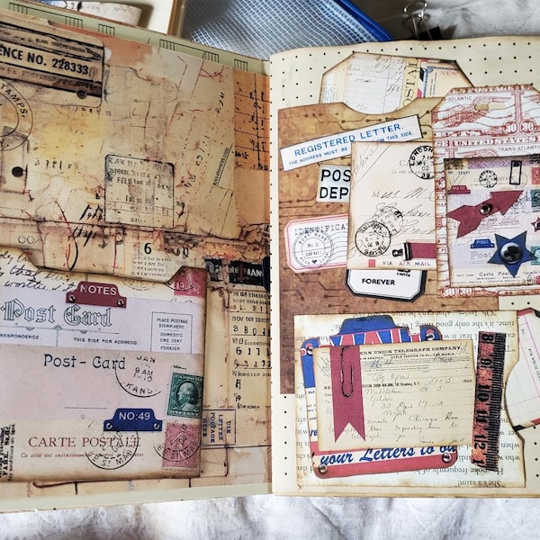 DISPATCH DESPATCH - Printable Scrapbook Papers, Postal Theme DIGI23 22 ...