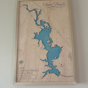 Lake Hartwell, Custom Wood Map, Lake House Decor, Lake Map, Wood Lake ...