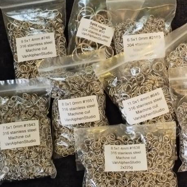 5.5x1.2mm, Stainless Steel Jump Rings, Machine Cut, Chainmaille Rings ...