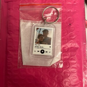 Custom Album Keychain Custom Song Keychain Spotify Keychain Double ...