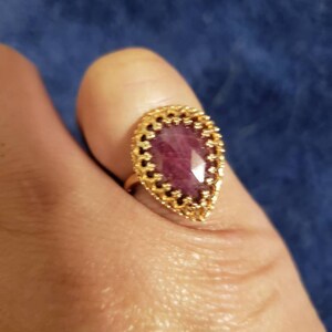 Rose Gold Plated Over 925 Sterling Silver Rectangle Shape Ring | Etsy