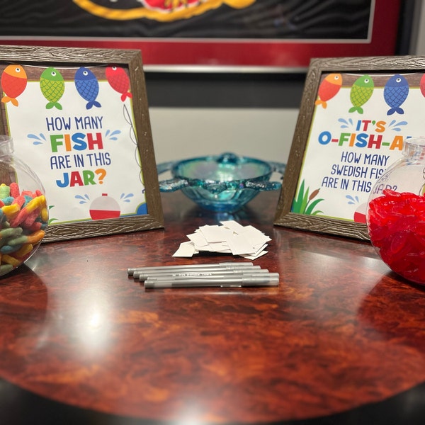 Swedish Fish Sign, Fishing Table Sign, Fishing Party Food Signs ...