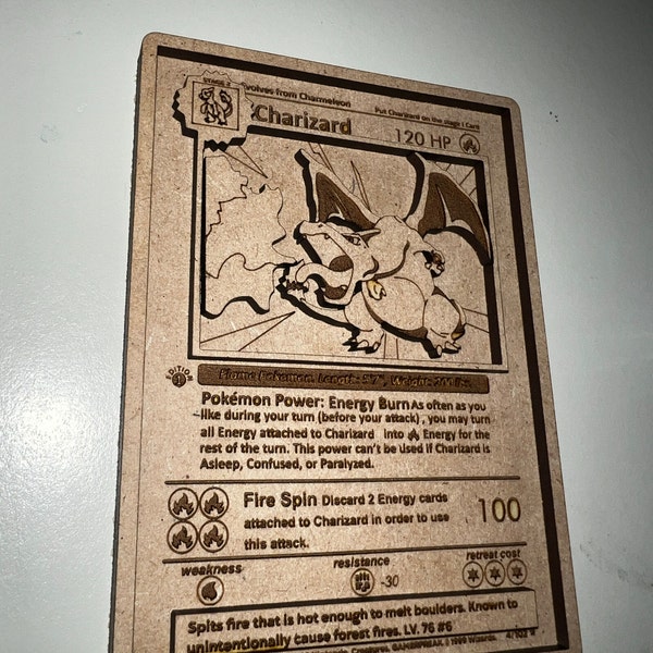 Charmander Charmeleon Charizard Pokemon Card Vector SVG Laser Cutter ...