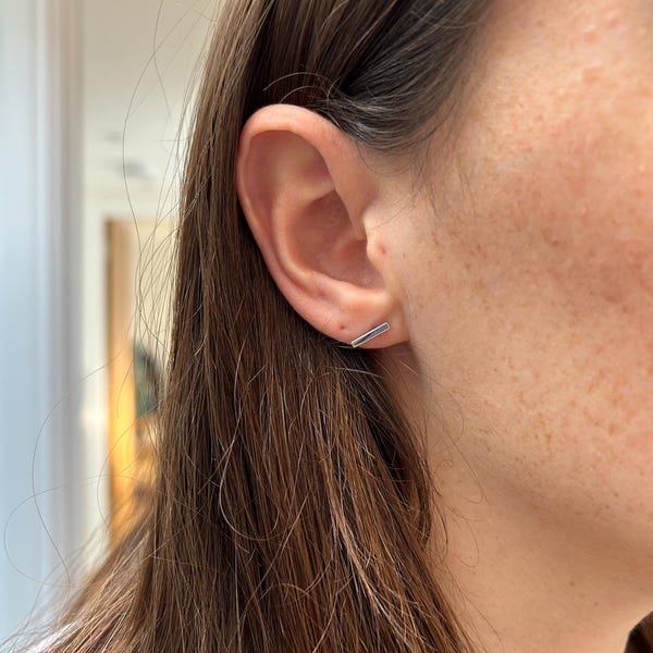 Tiny CZ Starburst Internally Threaded Flat Back/screw Backbarbell/ Stud ...