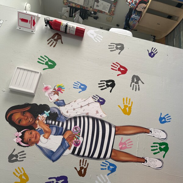 20 Pcs Colorful Handprint Decal Stickers for Classroom Wall Decorations ...