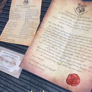 Personalised Wizard Acceptance Letter Bundle Magical Letter Invitation ...