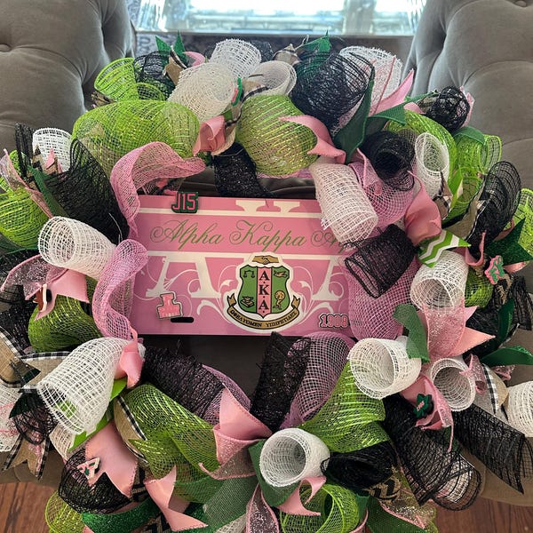 AKA Swag Wreath - Etsy