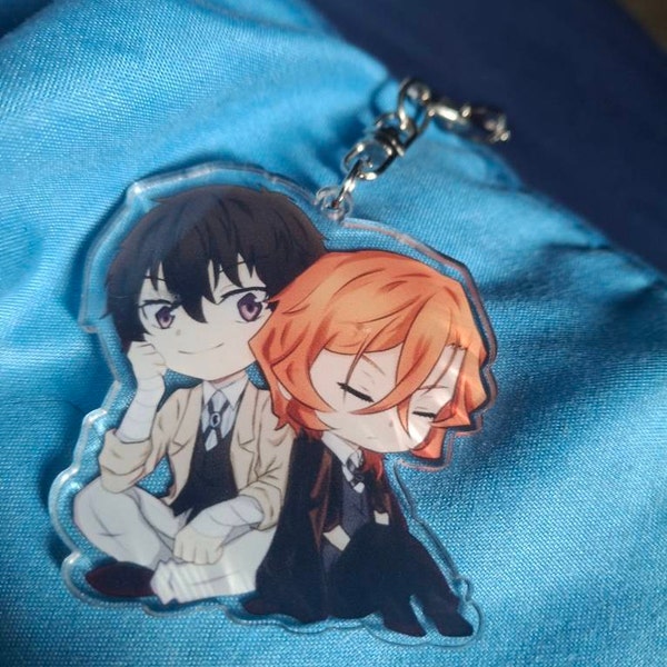 Bungou Stray Dogs Acrylic Keychain, Dazai, Akutagawa, Anime Keychain ...