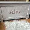 Personalised Toy Box Name & Embellishments. Pastel Name. Hot Air ...