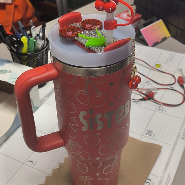 Roses 40oz Stanley OR Generic Laser Engraved Tumbler, Floral Gifts ...