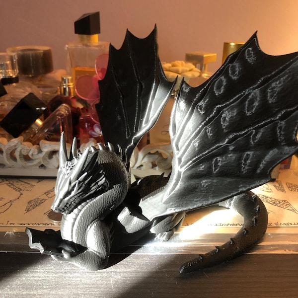3D Printed Dragon Book Display for Books OR Kindle! - Etsy