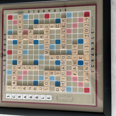 Custom Framed Scrabble Boards Personalized Gift Vintage Scrabble Board ...