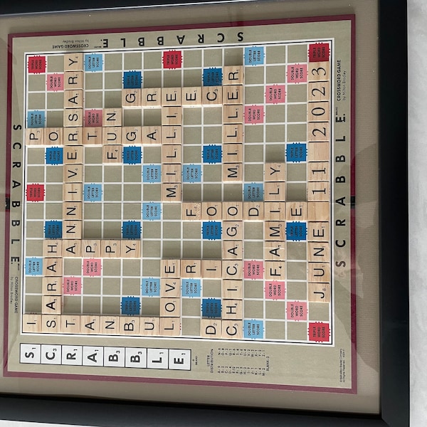Custom Framed Scrabble Boards - Personalized Gift - Vintage Scrabble ...