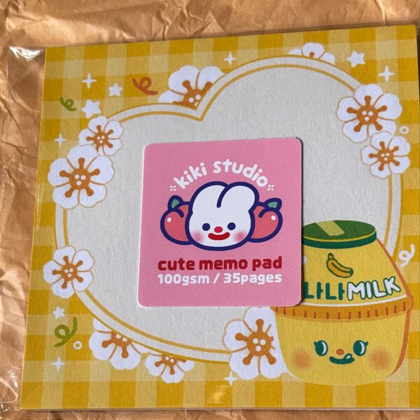 A5,A6 Cozy Bakery Memopad With a Cardboard Backing / Cute, Kawaii ...