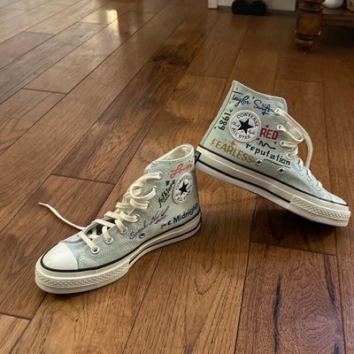 Embroidered Spider Shoes Collection Custom Spider Web Converse ...