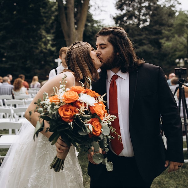 Sienna Wool Ties. Mens Sienna Tie. Paprika Colored Neckties for Men and ...