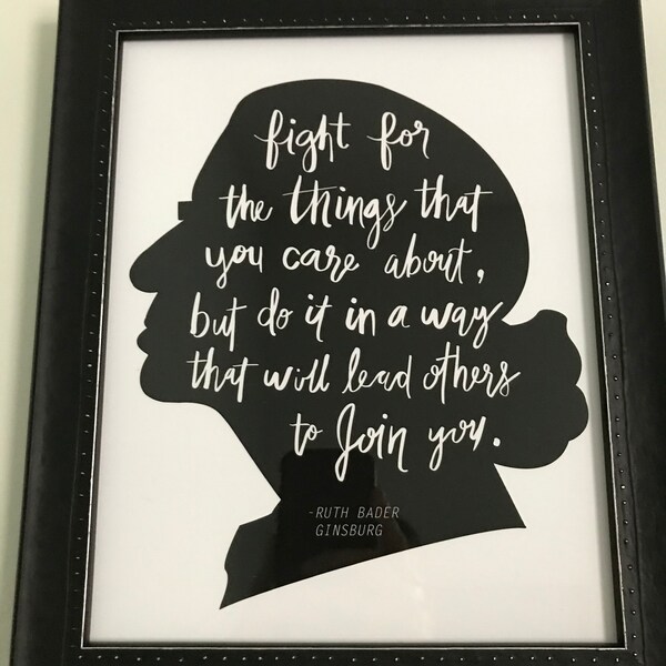 Ruth Bader Ginsburg Print, Ruth Bader Ginsburg, Ginsburg Quote ...