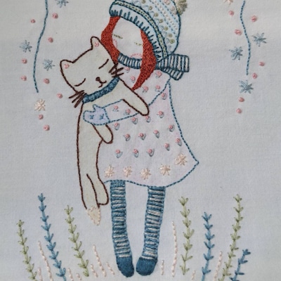Kitty Hand Embroidery Pattern PDF - Etsy