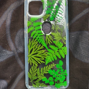 Pressed Flower Dried Leaf Fern Plant Phone Case, iPhone 15 Pro Max 14 ...
