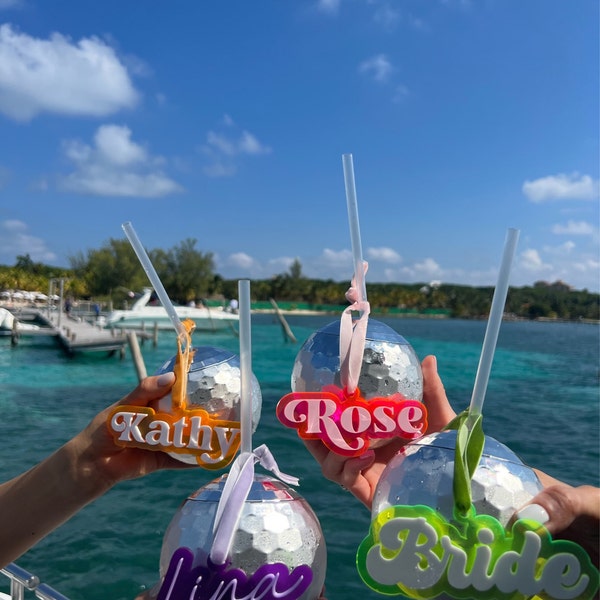 Double Layered Party Name Tags . Decorative Drink Tags . Name Tags ...