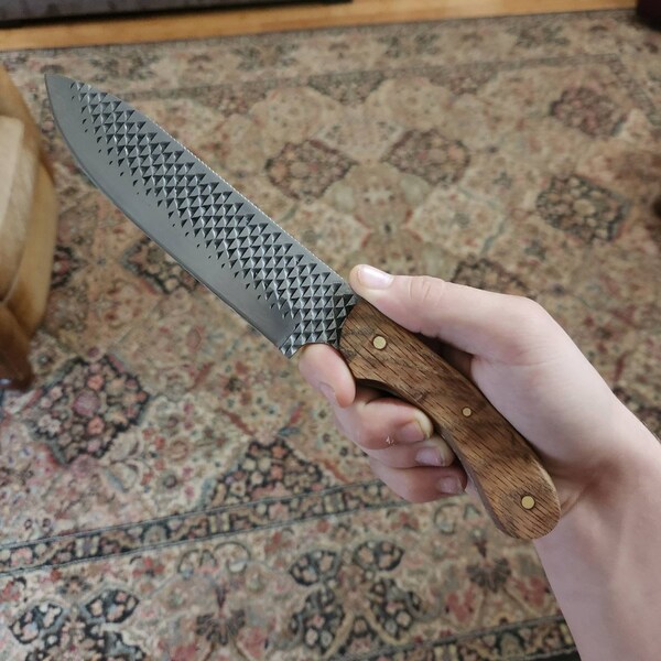 Hand Forged Bowie Knife, Recycled Farrier's Rasp - Etsy