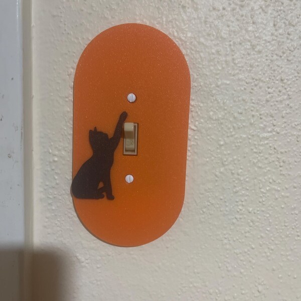 Light Switch Cover With Cat Accent, Wall Plate Cover, Mid Century ...