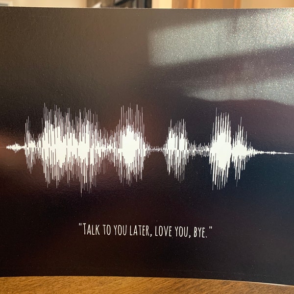 Custom Sound Wave Art Print - Voice Wave - Choose Your Colors - up to 5 ...