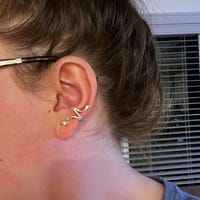 Earcuff With Aquamarine, Rough Stone, Silver, Handmade 817S - Etsy Canada