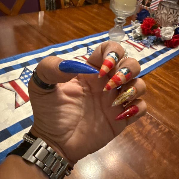 1776 Press on Nails | 4th of July Nails | USA Flag Independence Day ...