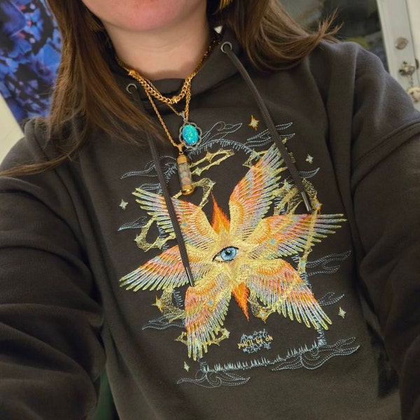 Embroidered T-shirt : Angels Fly - Merch - Organic - Etsy