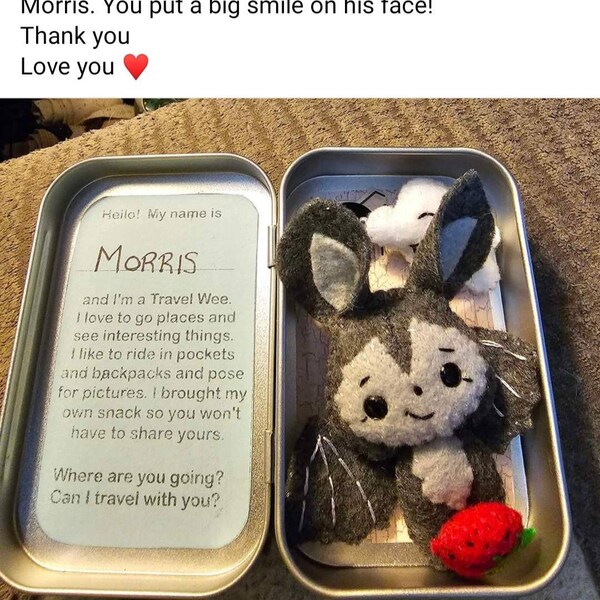 Felt Bat Travel Wee Travel Toy Altoid Tin - Etsy