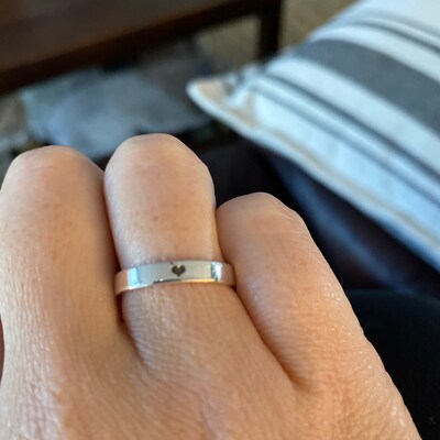 Personalize INSIDE ENGRAVED RING for Woman Custom Engrave Stack Ring ...