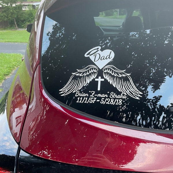 Personalized Dad in Loving Memory Decal - in Loving Memory Decal ...